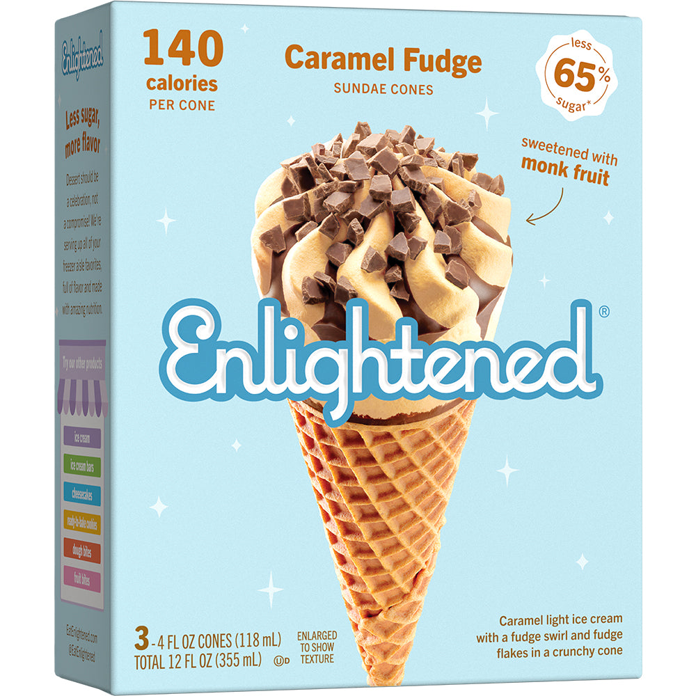 Caramel Fudge Ice Cream Sundae Cones – Enlightened